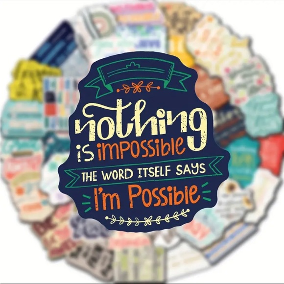 Office | 5 Motivational Uplifting Sticker Decals Positive Messages ...